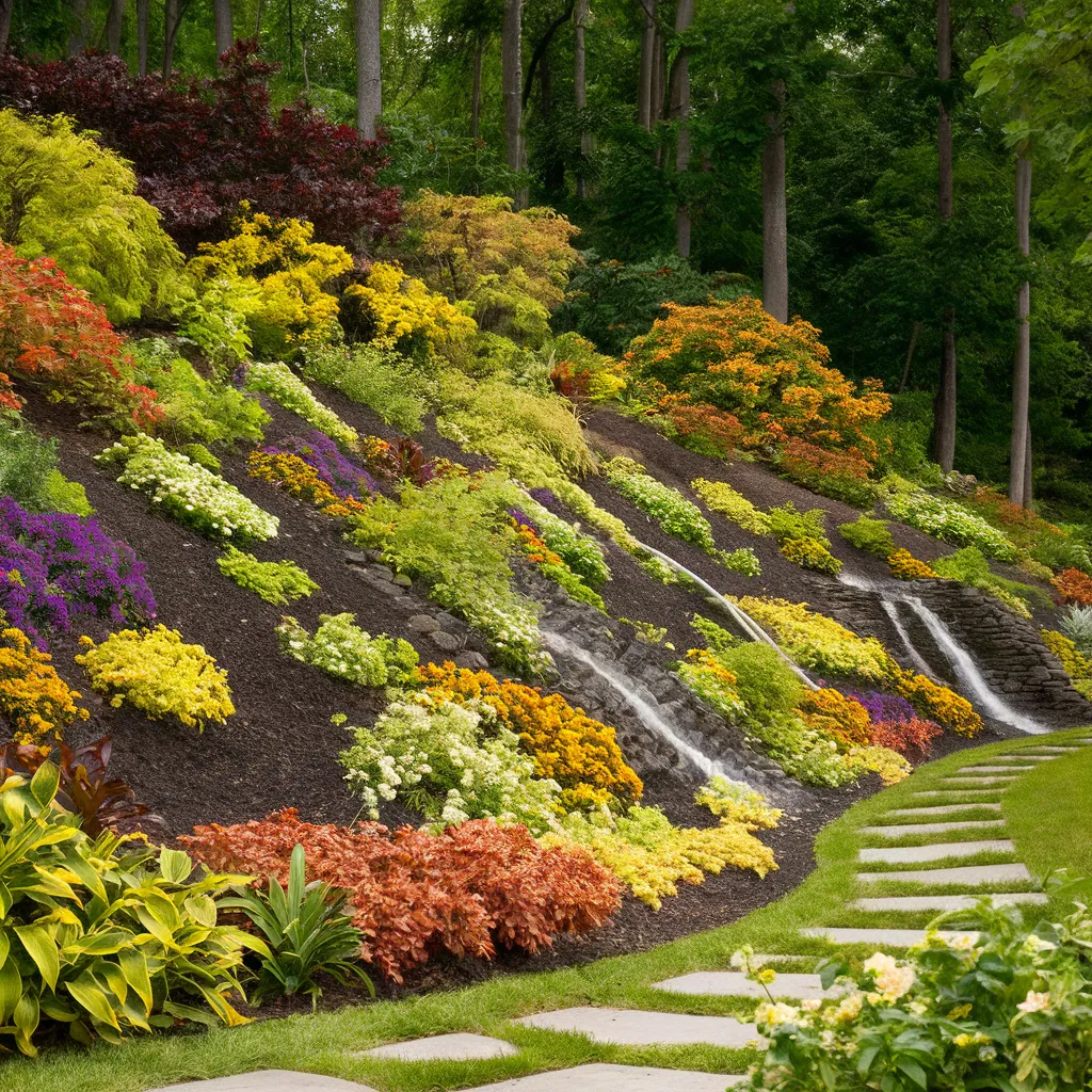 Top 7 landscaping design ideas for sloped yards - Bluenose Blooms Home ...